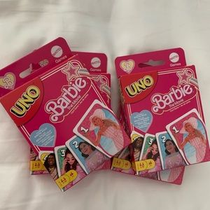 Mattel | Games | Last Drop Barbie Pink Uno Cards Movie Collection Deck ...